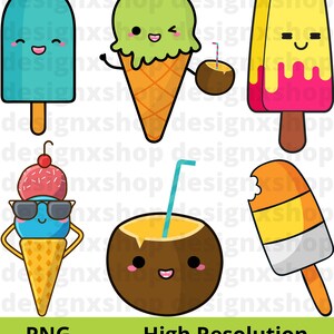 Kawaii Summer Clipart | Summer Clipart | Beach Clipart | Summer ...