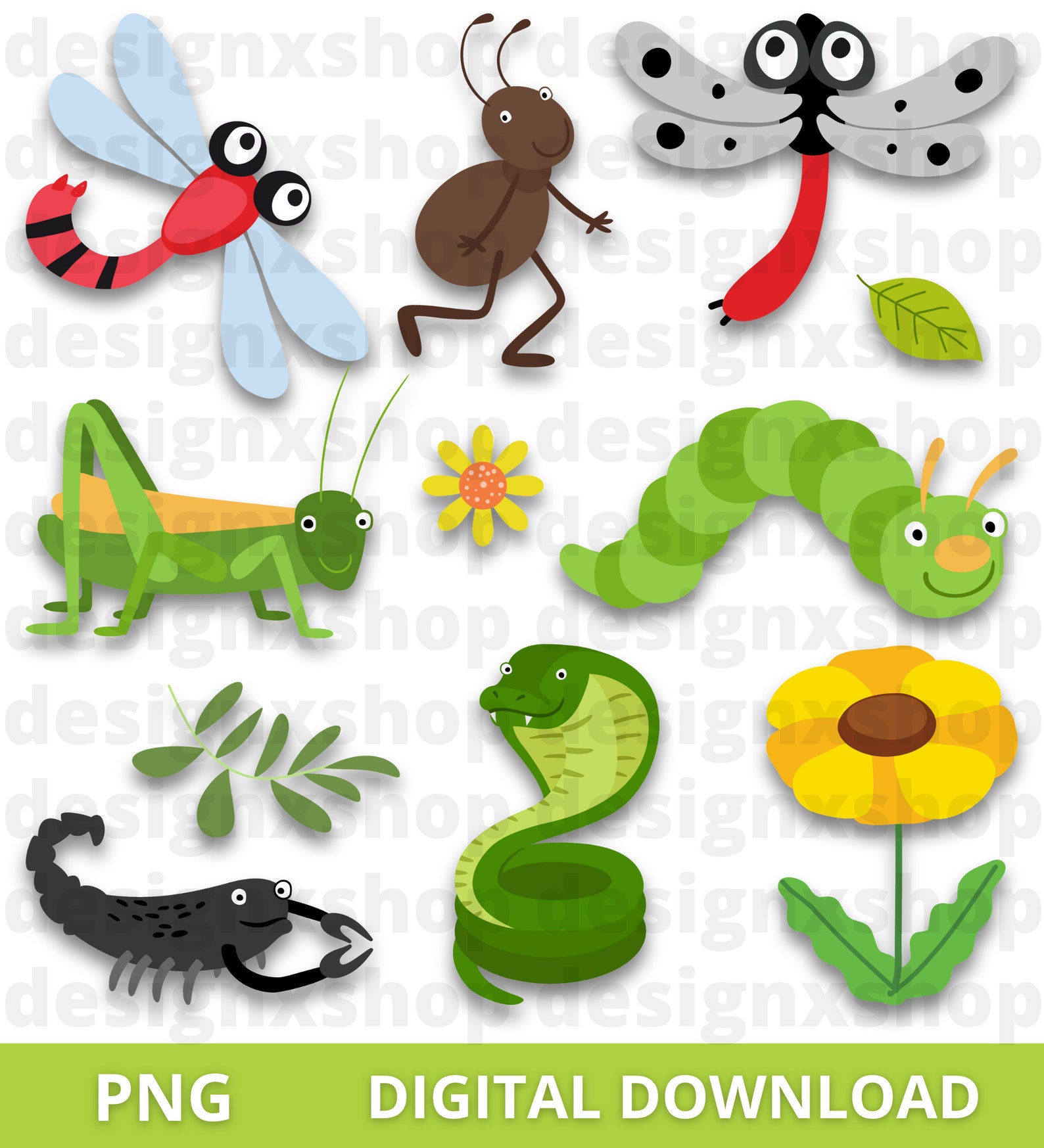 Bugs Clipart, Insects Clipart, Butterfly Clipart, Animal Clipart ...