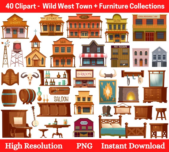 Wild West Town Clipart