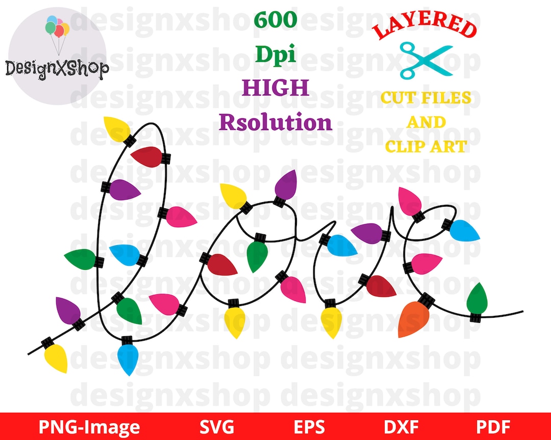 Christmas Lights SVG, Lights Svg, Christmas Light String Svg, Christmas ...
