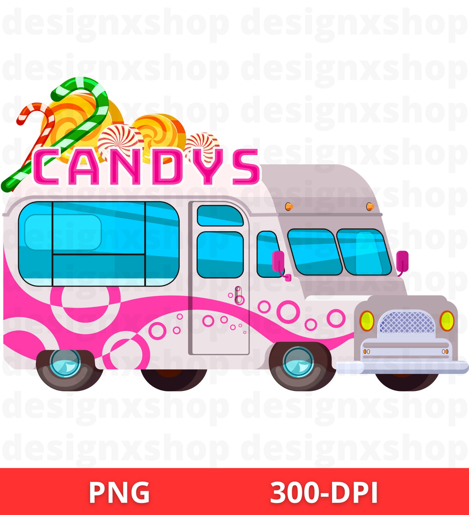 Food Truck Clipart, Food Trucks, Donut, Burger, Ice Cream, Hotdog ...