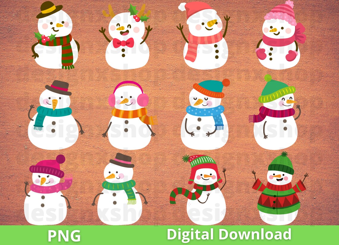 Snowman SVG Bundle, Snowman Svg, Snow Svg, Winter Svg, Snowman Clipart ...