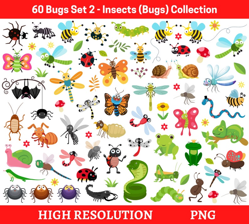 Bugs Clipart, Insects Clipart, Butterfly Clipart, Animal Clipart ...