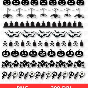 Halloween Borders SVG, Spooky Spiderweb Border, Halloween Divider Svg ...