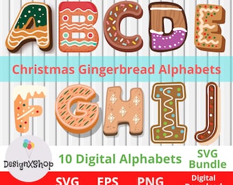 Paper, Party & Kids Printable Ginger Bread Cookie Alphabet Ginger Bread ...
