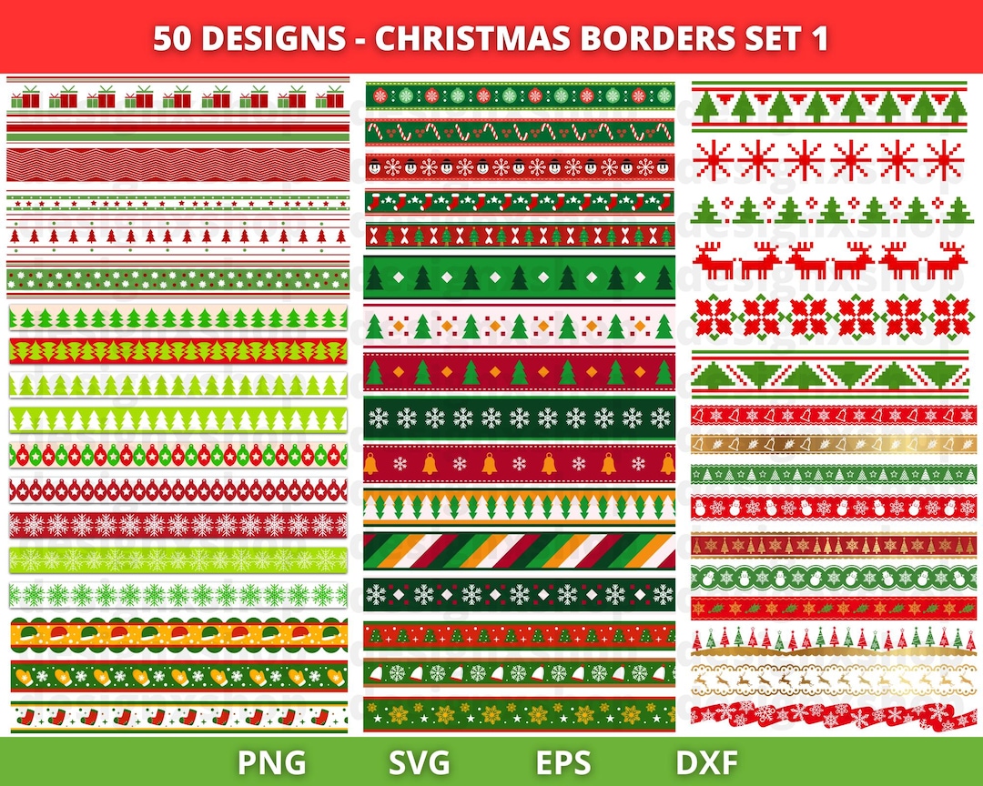 Christmas Border Svg, Winter Border Svg, Christmas Svg, Christmas ...