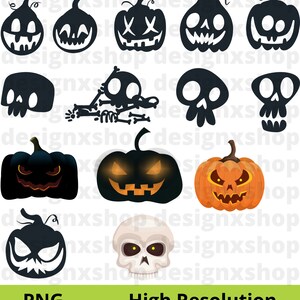 Halloween Svg Bundle, Pumpkin Svg, Ghost Svg, Characters, Spider Web ...