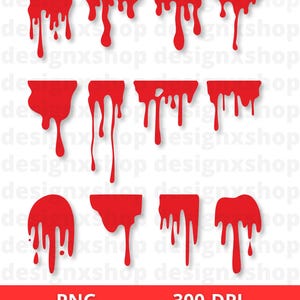 Blood Drips SVG PNG Mega Bundle, Dripping Blood SVG, Blood Svg ...