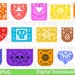 Papel Picado Svg Bundle | Papel Picado Png | Mexican Clipart | Cinco De ...