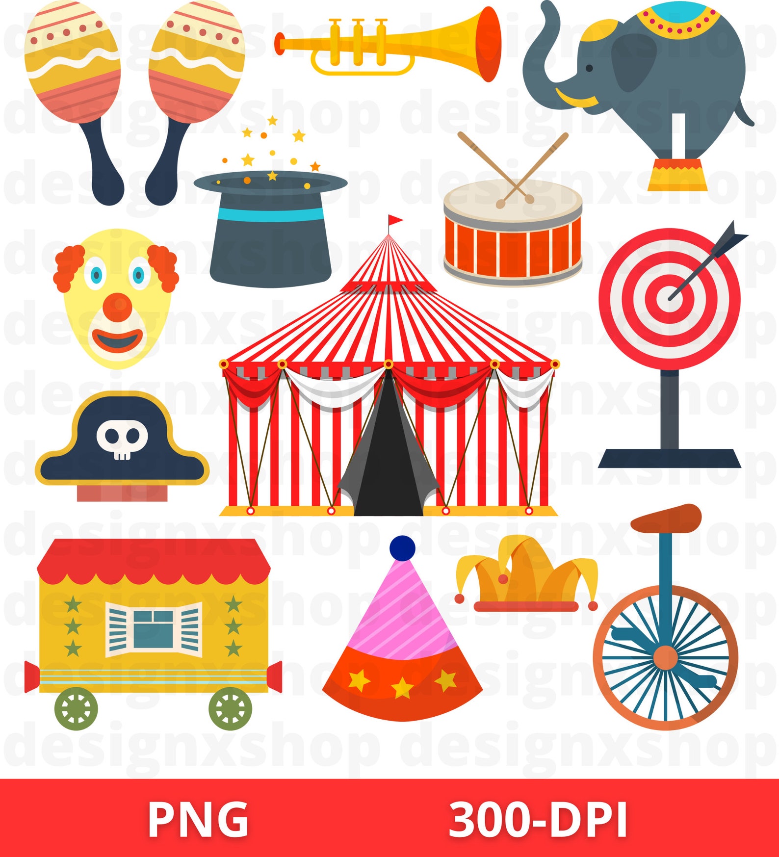 Circus SVG Bundle, Circus Clipart, Carnival Clipart, Circus Printable ...