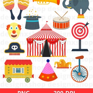 Circus SVG Bundle, Circus Clipart, Carnival Clipart, Circus Printable ...