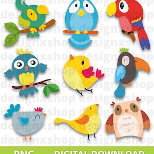 Cute Birds Svg Bundle, Cute Funny Birds Clipart, Birds Svg, Spring ...