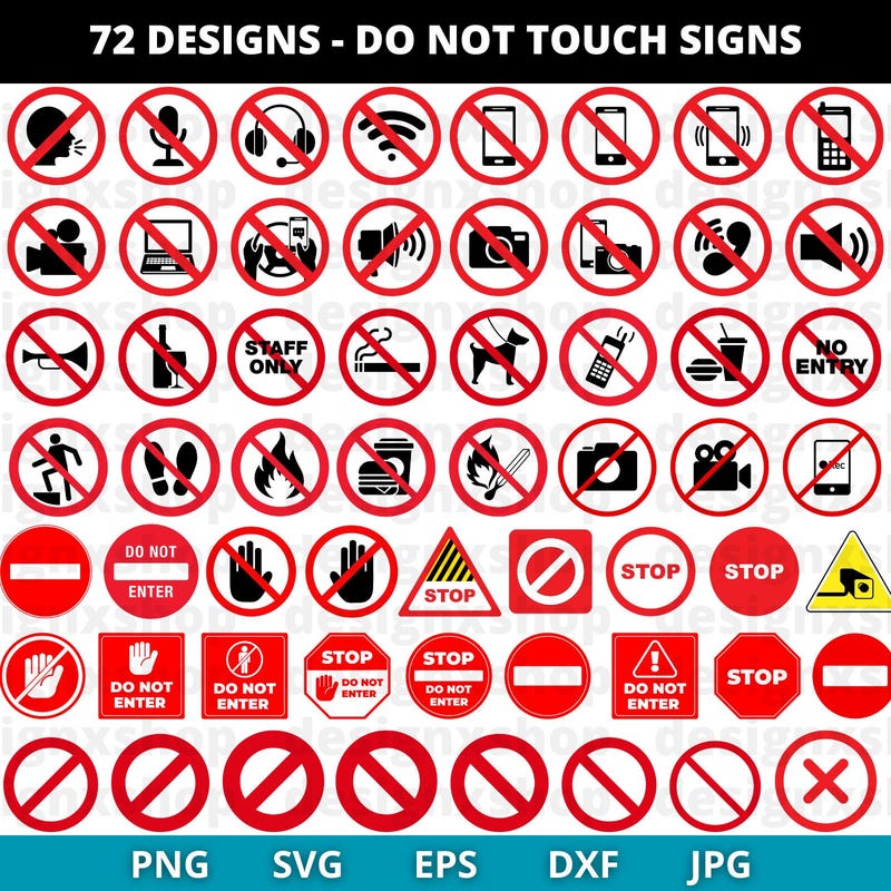 Red Do Not Sticker - Etsy UK