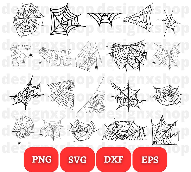 Spider Web SVG Bundle: Halloween Clipart, Cricut Cut Files (digital ...