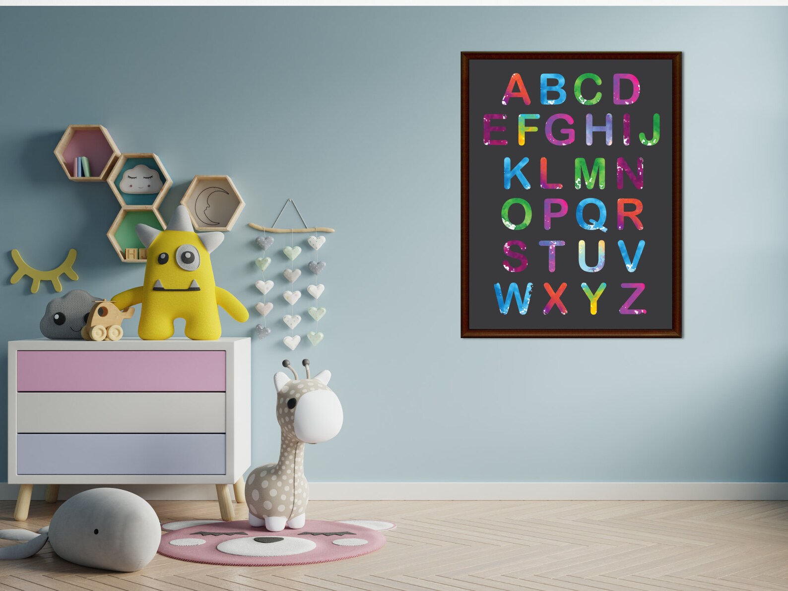 Alphabet Print Alphabet Poster Watercolor Alphabet Rainbow - Etsy