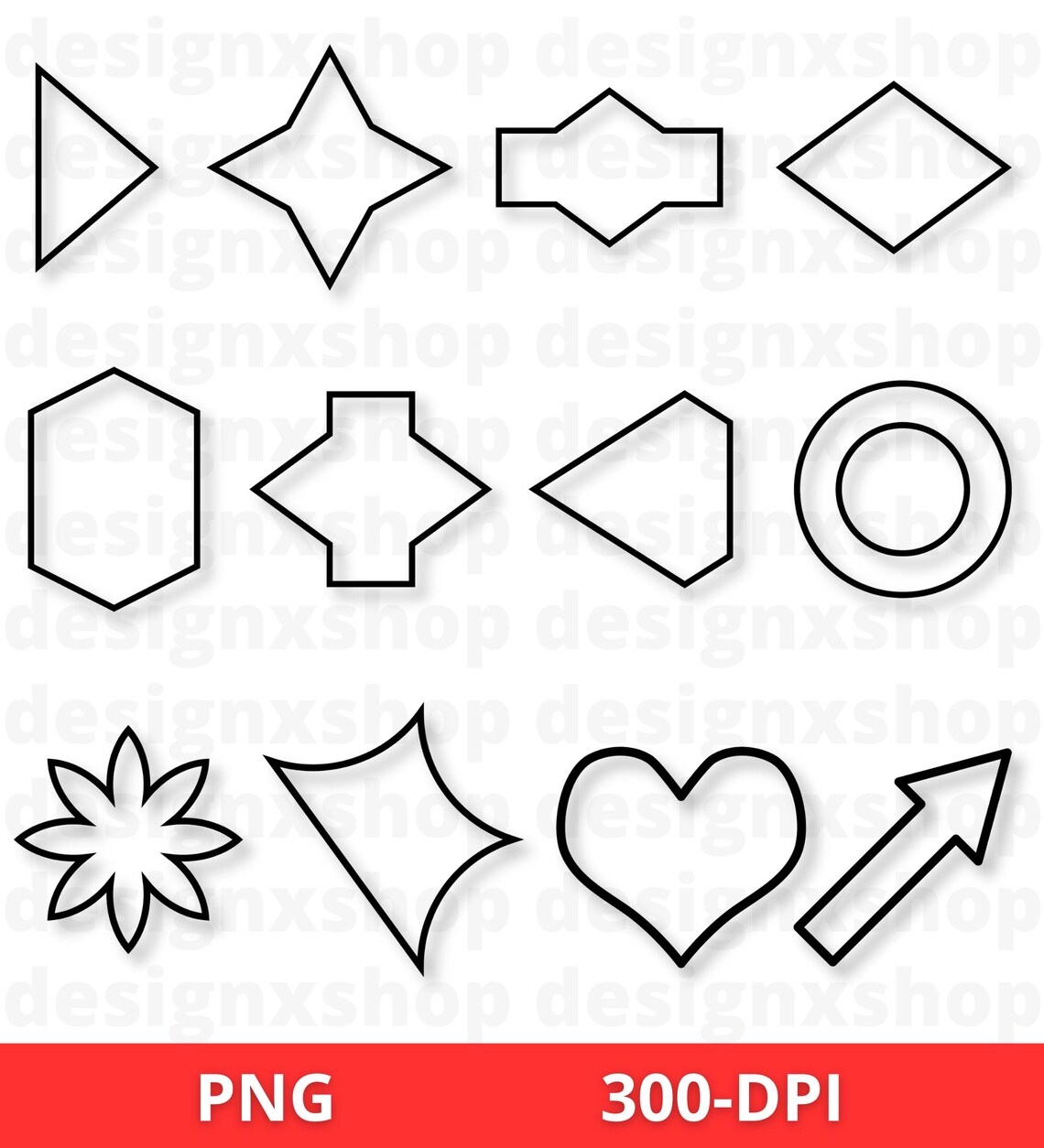 Basic Shapes SVG Bundle, Geometric Shapes Svg, Name Frame Tags Svg ...