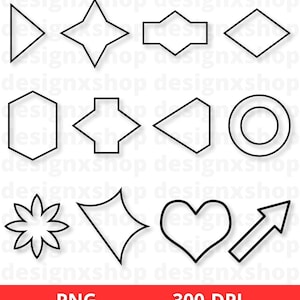 Basic Shapes SVG Bundle, Geometric Shapes Svg, Name Frame Tags Svg ...