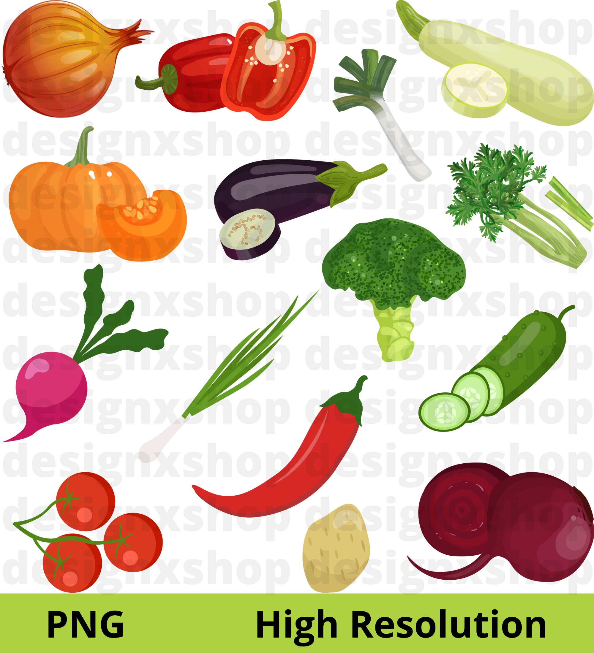 Vegetables Clipart Veggie Clipart Vegetable Clipart Food - Etsy Australia