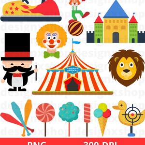 Circus SVG Bundle, Circus Clipart, Carnival Clipart, Circus Printable ...