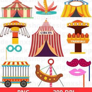 Circus SVG Bundle, Circus Clipart, Carnival Clipart, Circus Printable ...