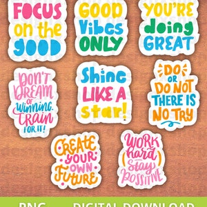 Inspirational Svg, Digital Stickers Bundle, Mental Health Png ...