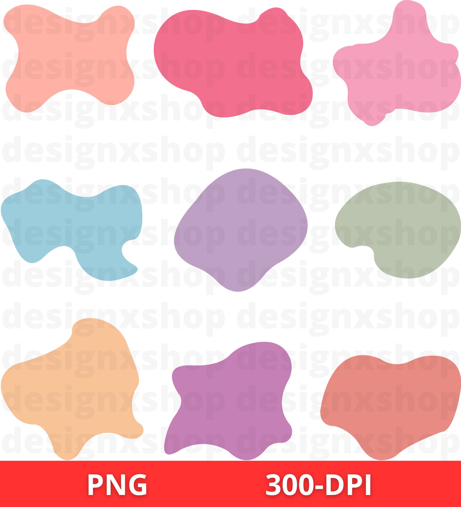 Abstract Shapes SVG Bundle, Shapes Clipart, Shape Background, Splatter ...