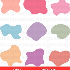 Abstract Shapes SVG Bundle, Shapes Clipart, Shape Background, Splatter ...