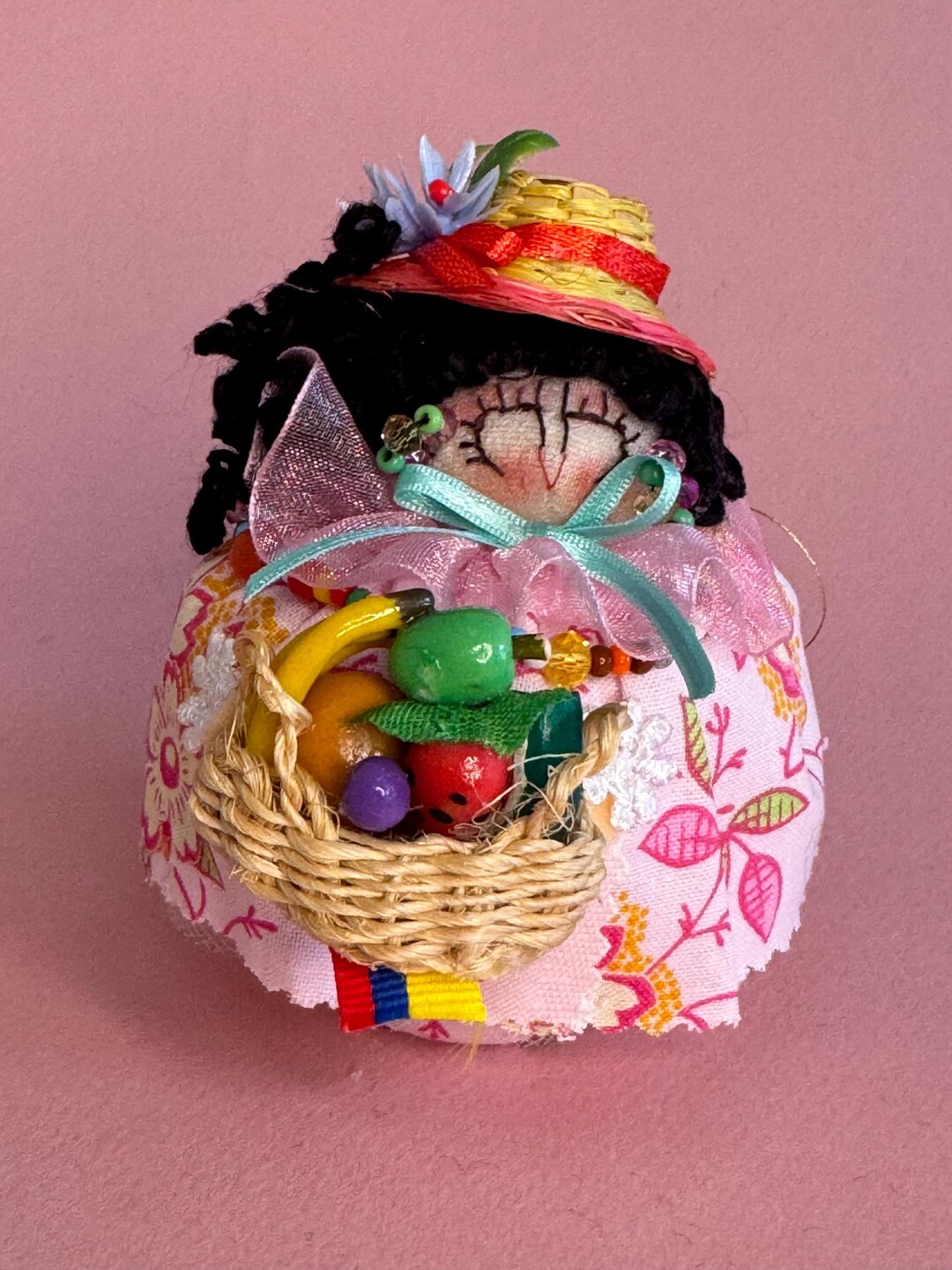 Handmade Colombian Fruit Doll Souvenir, Artisanal Hanging Decor - Etsy