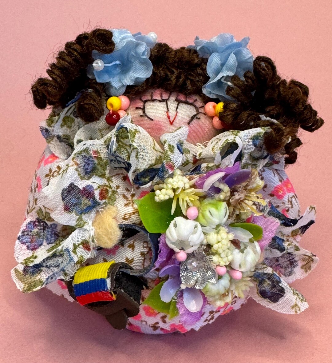 Handmade Colombian Doll Ornament: Flower Carrier Figurine - Etsy UK