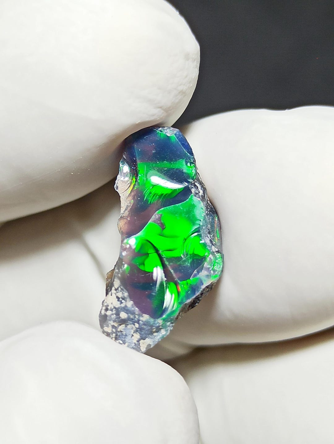Natural Ethiopian Smoked Opal Rough for Cabbing, Multi Fire Dark Opal ...