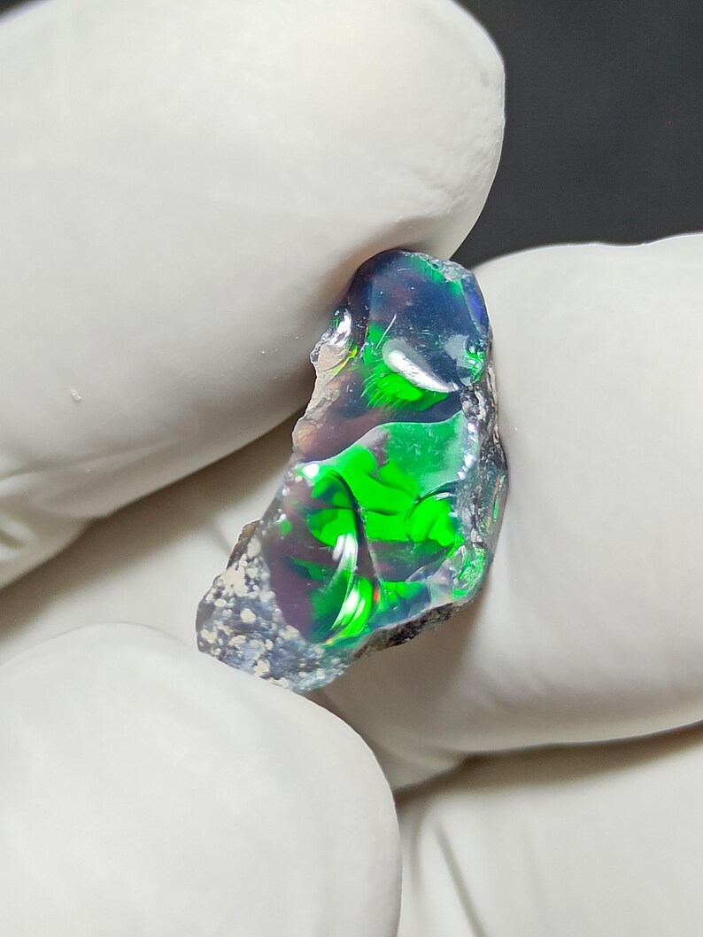 Natural Ethiopian Smoked Opal Rough for Cabbing, Multi Fire Dark Opal ...