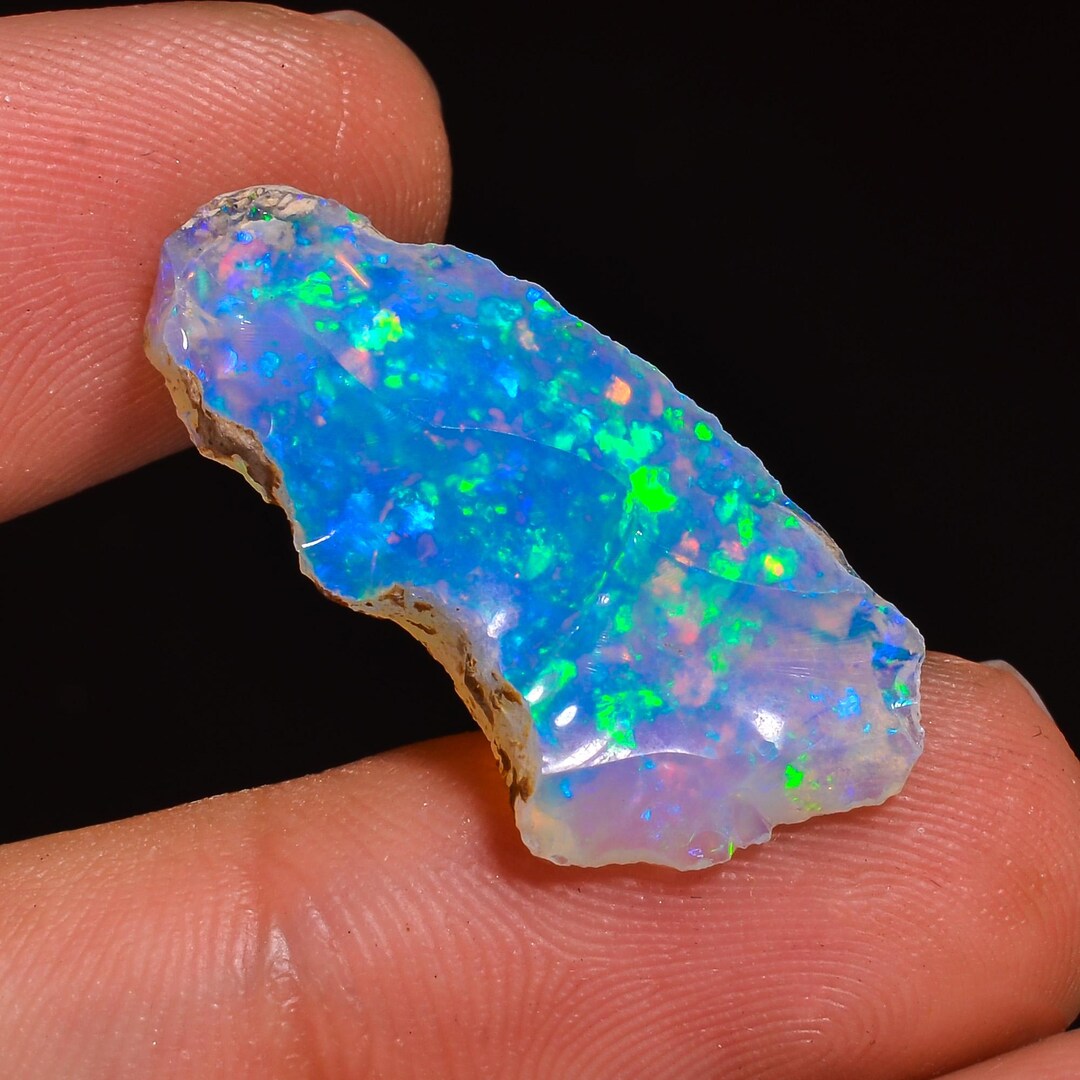 7.70 Carat Blue Fire Natural Opal Rough, Opal Specimen, Raw Opal ...