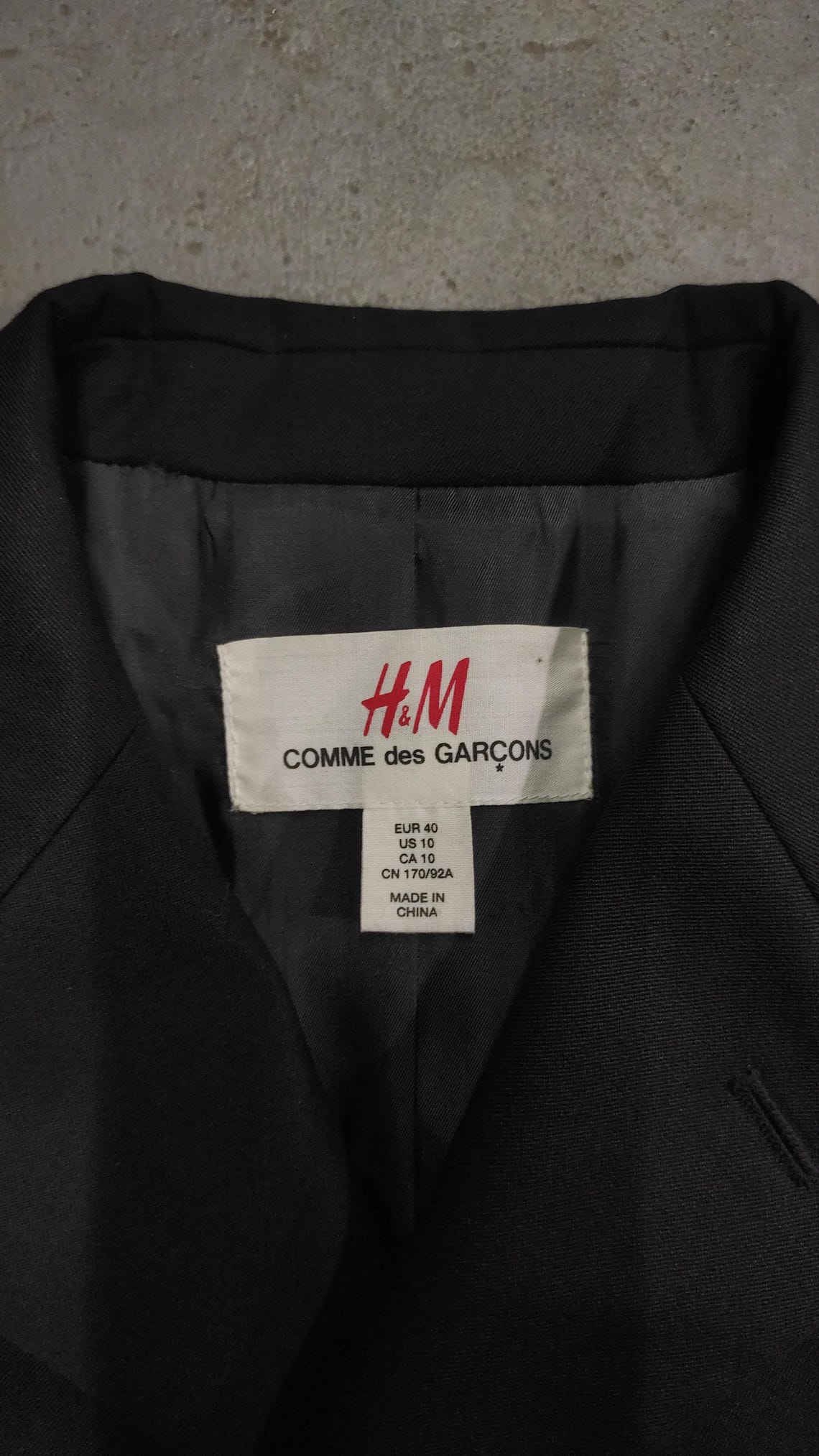 H&M X Come Des Garcone X CDG Blazer - Etsy