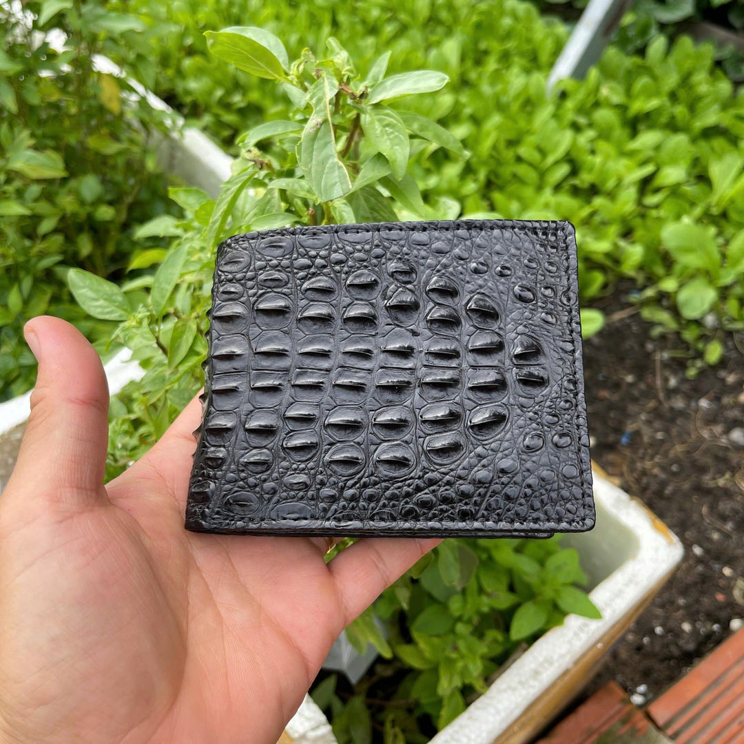 Handmade Black Genuine Gator Leather Bifold Wallet With Money Clip - Etsy