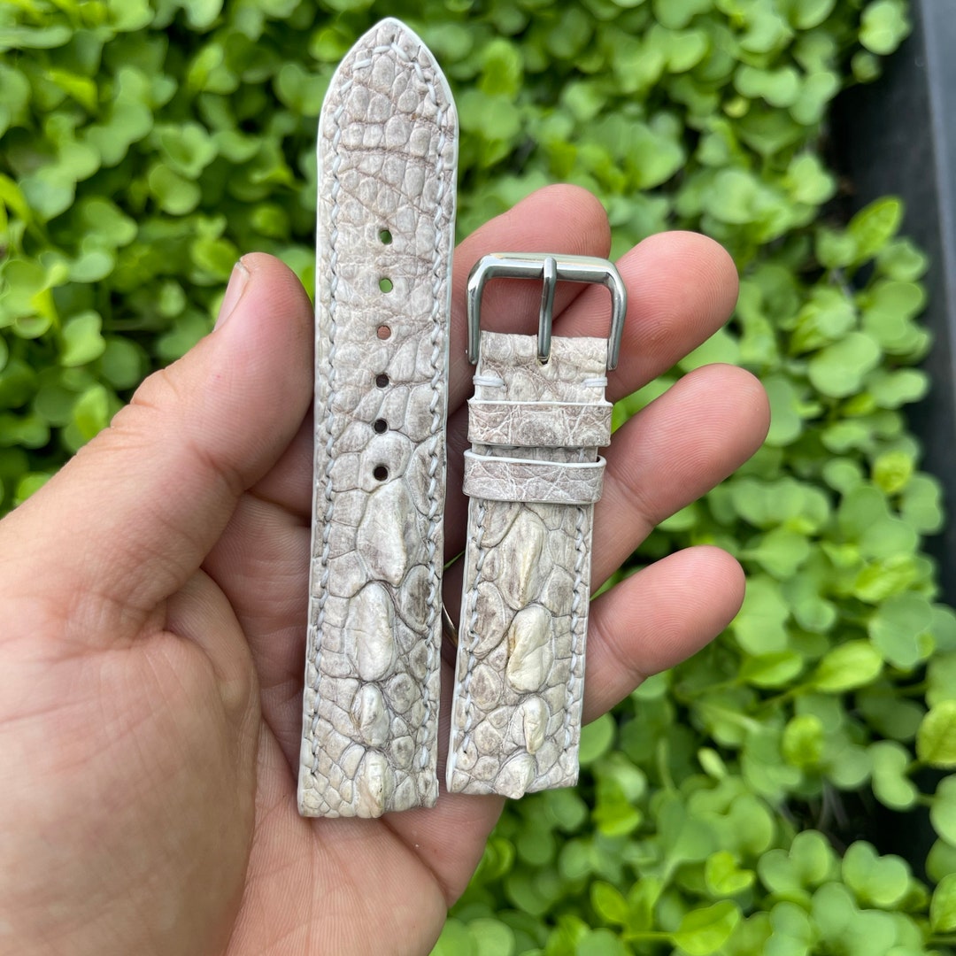 21mm Handmade Gator Hornback Leather Watch Strap: Luxury Men's Band - Etsy
