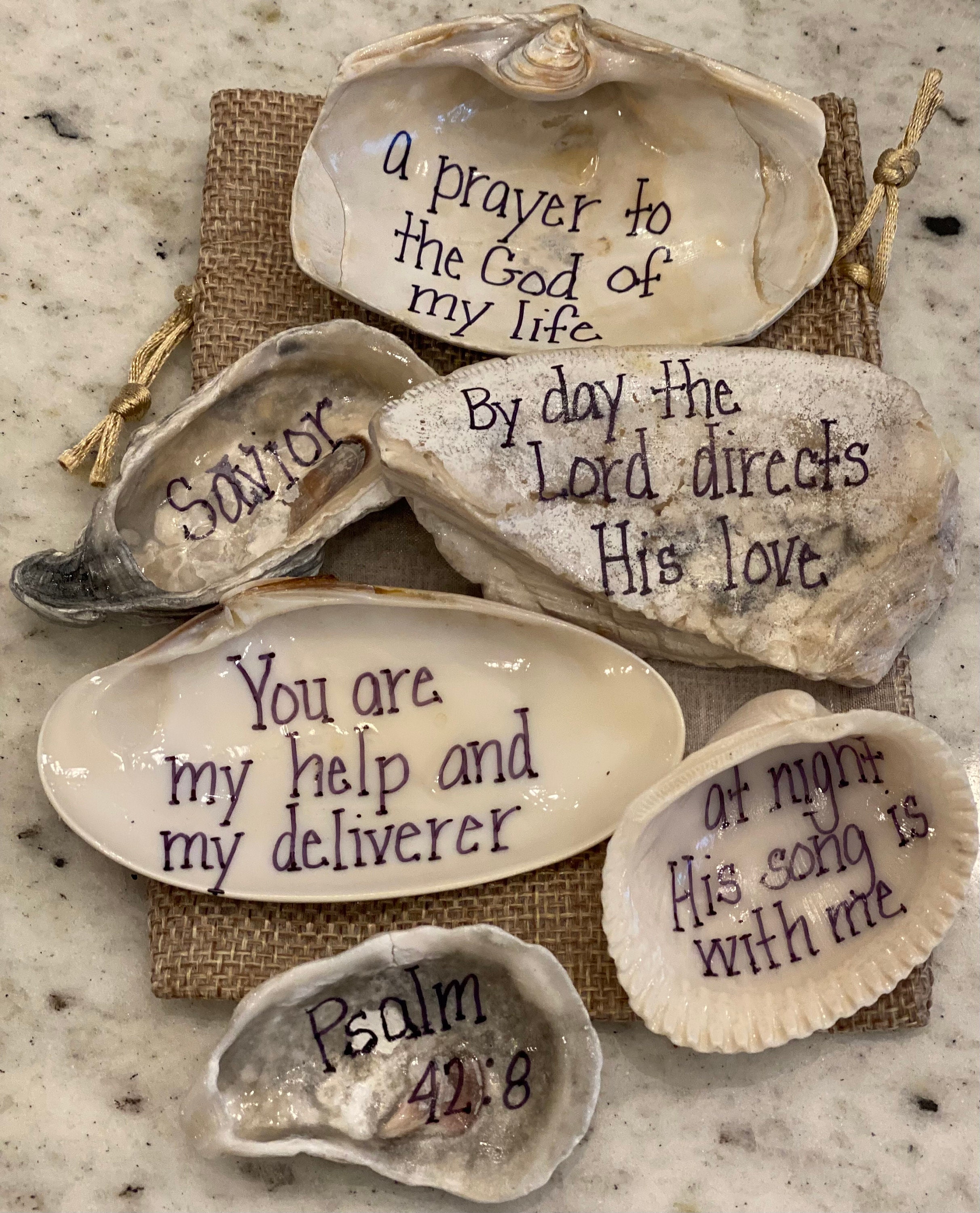 Help Prayer Gift Bag Psalm 42:8 Shell Gift Bag for Peace and Comfort - Etsy