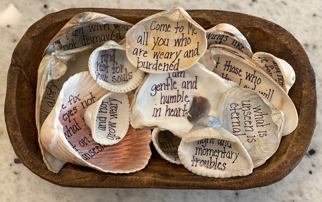 Inspirational Shell Bible Verse Prayer Bowl Hope Healing - Etsy
