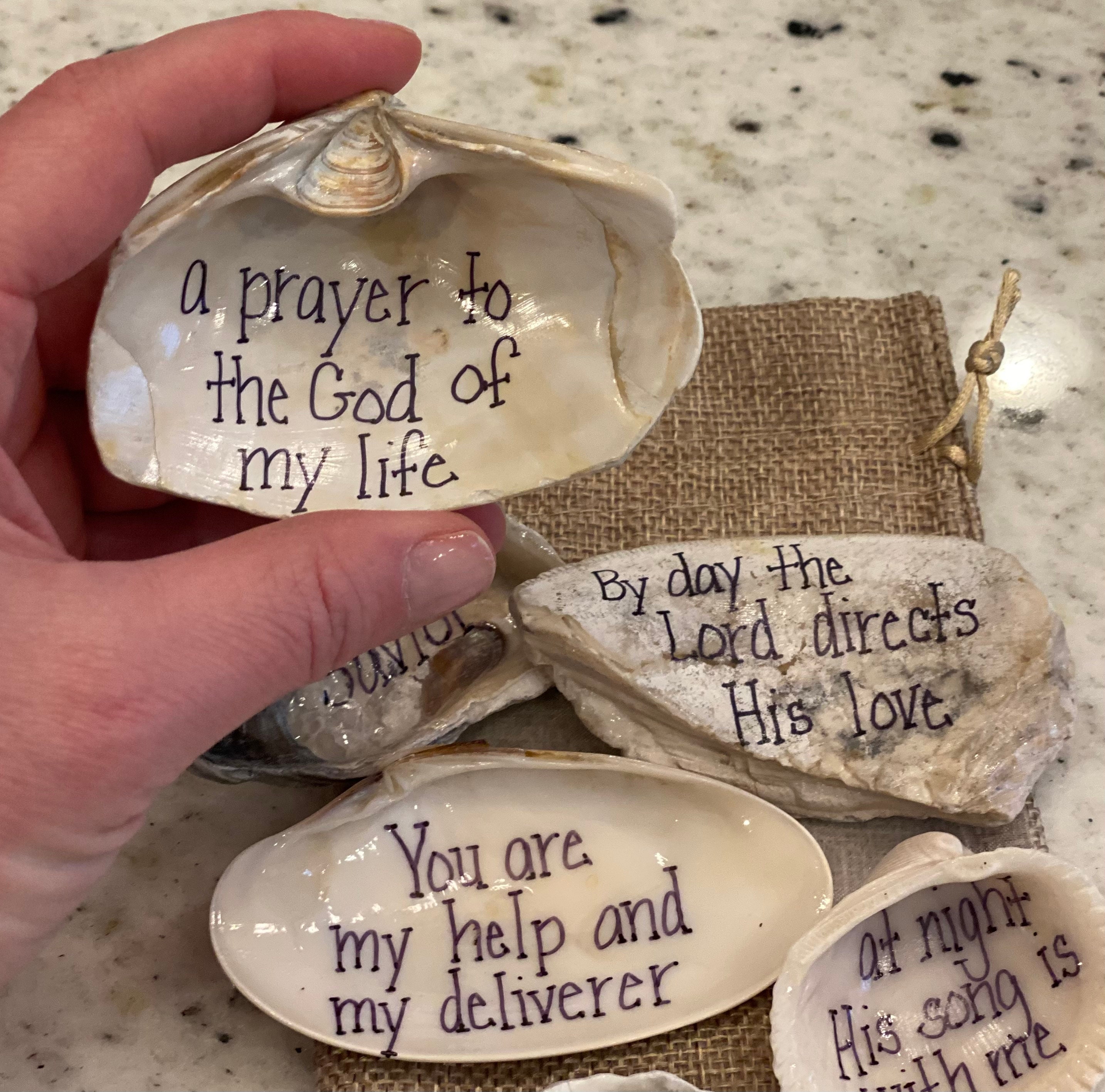 Help Prayer Gift Bag Psalm 42:8 Shell Gift Bag for Peace and Comfort - Etsy