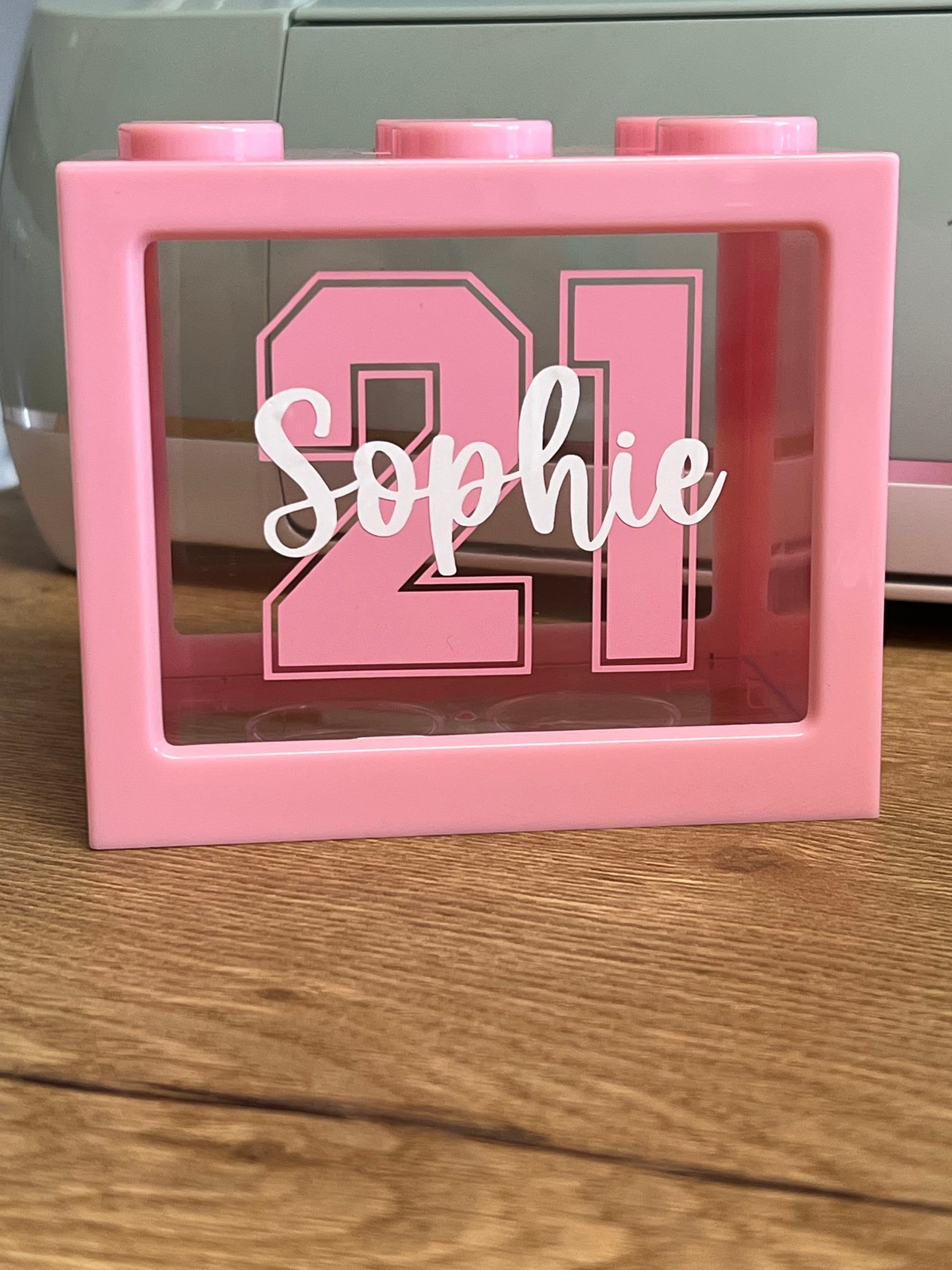 Personalised Brick Style, Building Block Money Box, Piggy Bank, Small ...