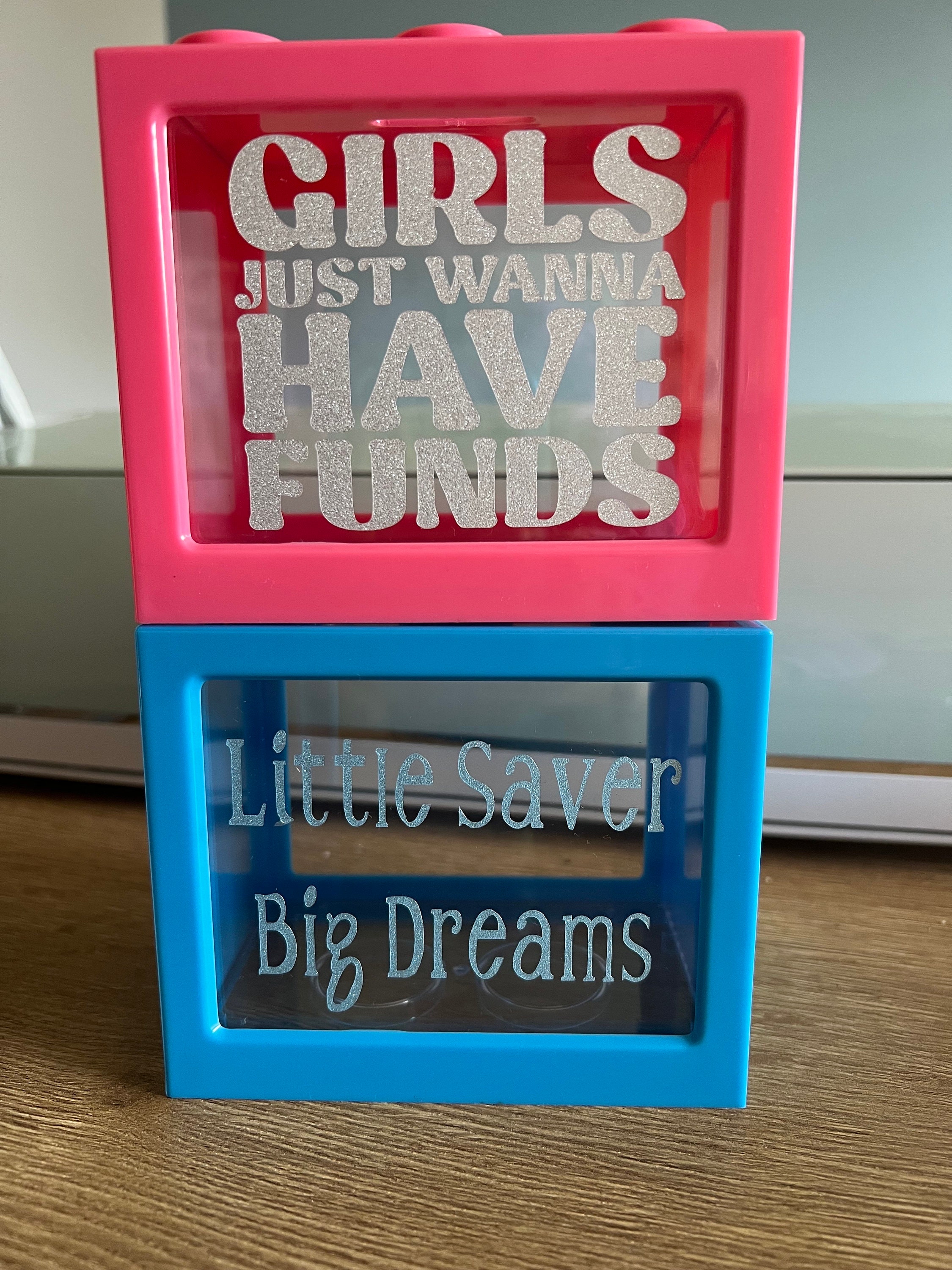 Personalised Brick Style, Building Block Money Box, Piggy Bank, Small ...