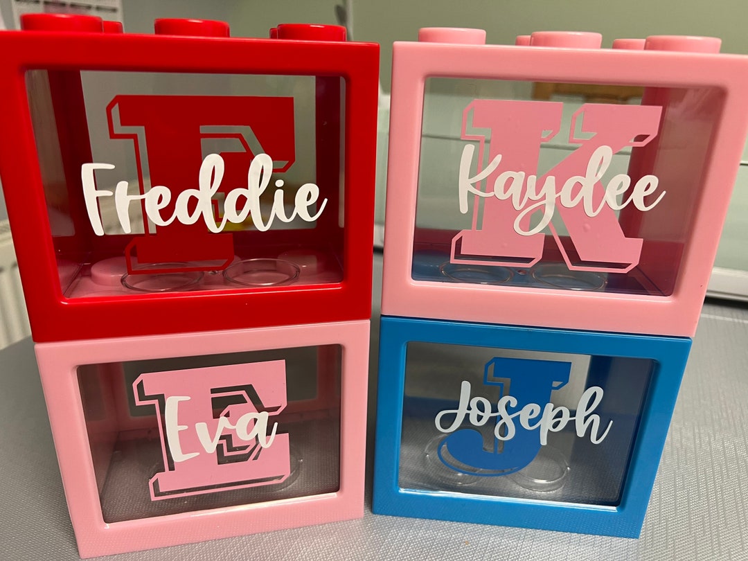 Personalised Brick Style, Building Block Money Box, Piggy Bank, Small ...