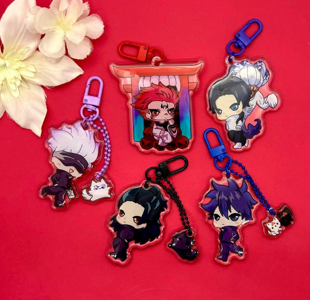 Anime Keychain | Keychain | Anime | Gojo |geto - Etsy