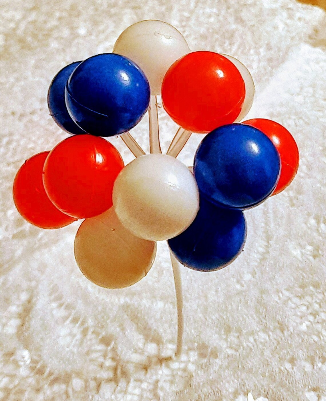 4 Cluster Balloons Red, Blue, and White Cluster Balloons for Cupcakes ...