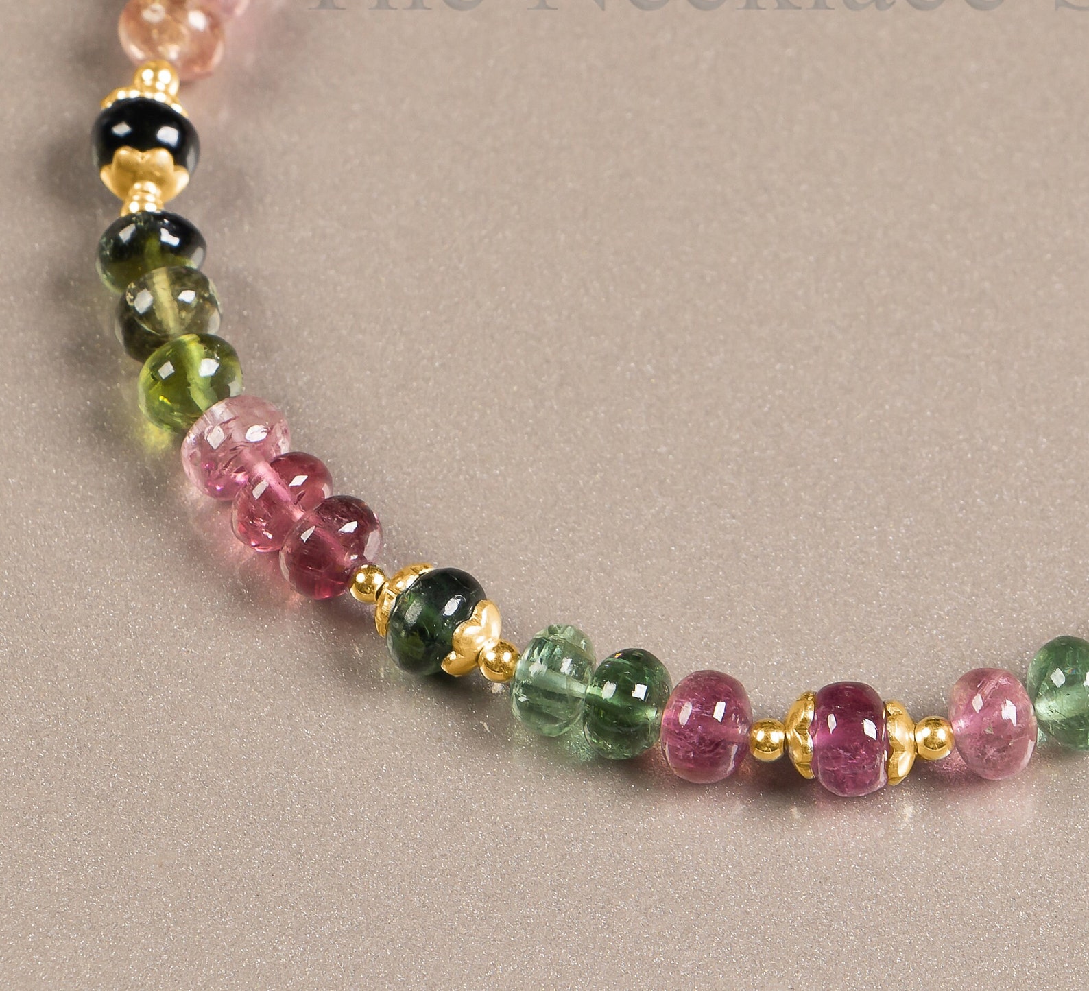 High Quality Multi Tourmaline 18k Gold Bracelet, Natural Tourmaline ...