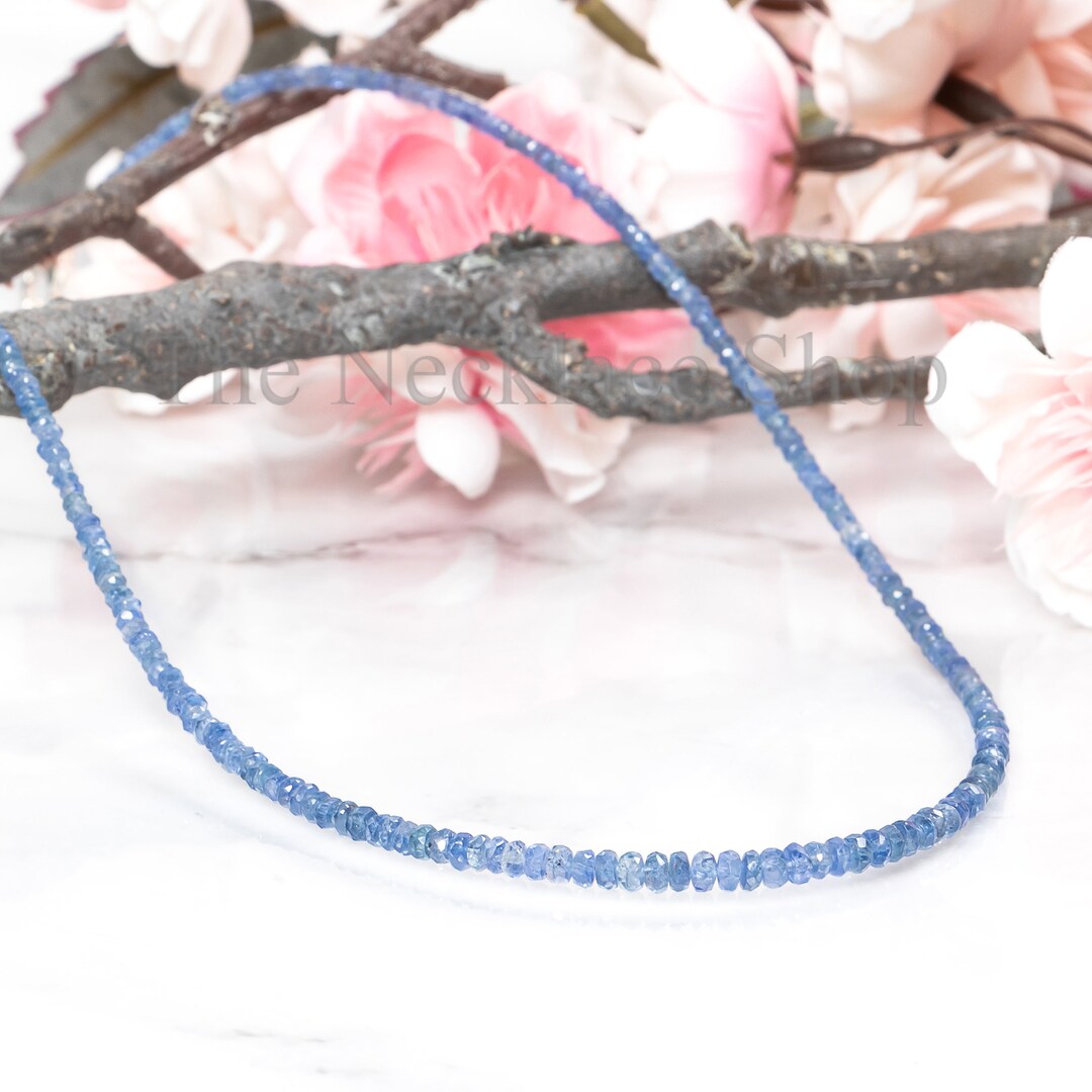 Exclusive Stunning Blue Sapphire Beads Necklace, Natural Healing ...