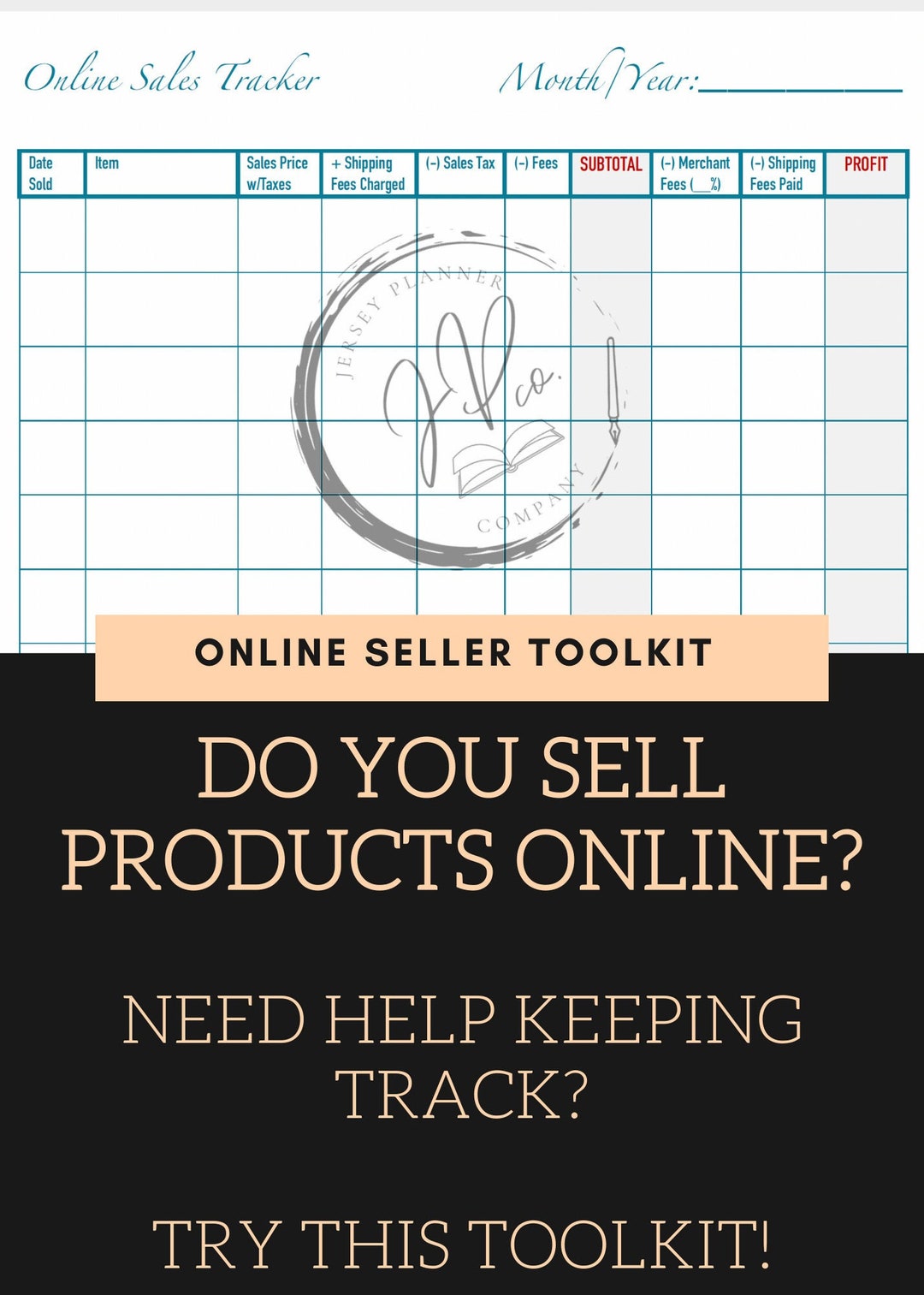 Online Seller Toolkit Letter Size (digital/printable): Order Checklist ...