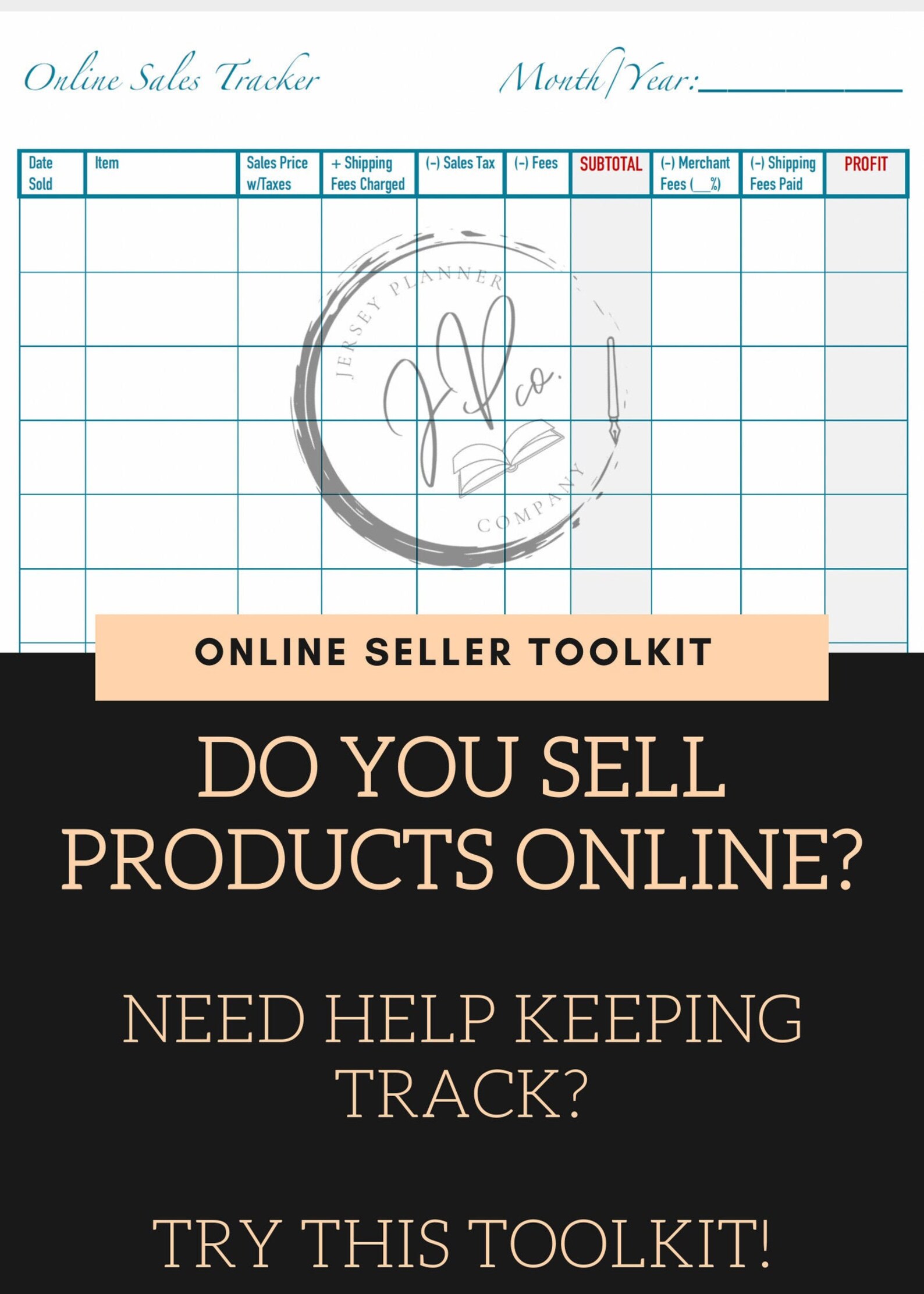 Online Seller Toolkit Letter Size (digital/printable): Order Checklist ...