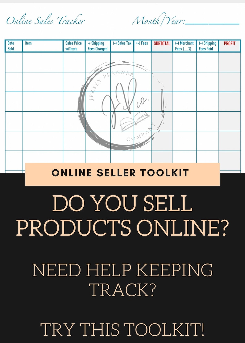 Online Seller Toolkit Letter Size (digital/printable): Order Checklist ...