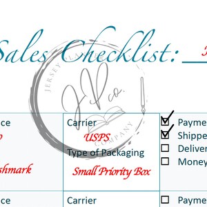 Online Seller Toolkit Letter Size (digital/printable): Order Checklist ...
