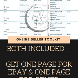 Online Seller Toolkit Letter Size (digital/printable): Order Checklist ...